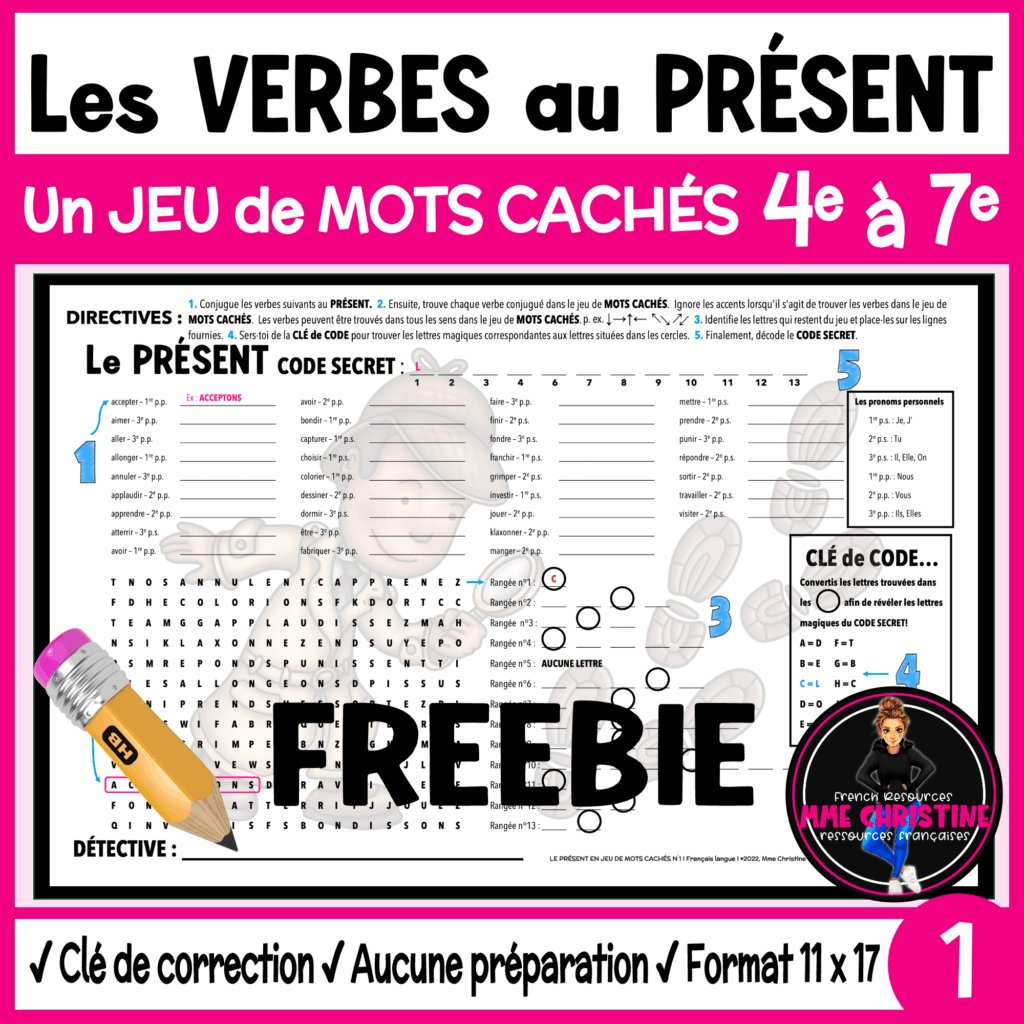 VERBES et du VOCABULAIRE français en 25 jeux de MOTS CACHÉS - French ...