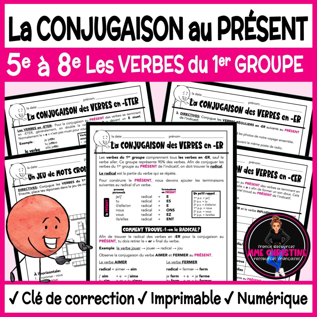Les verbes - 9 cahiers d'exercices et activités + 25 jeux de mots ...