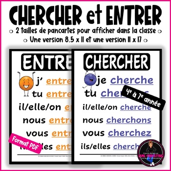Les verbes CHERCHER et ENTRER au présent de l'indicatif - Exercices et ...
